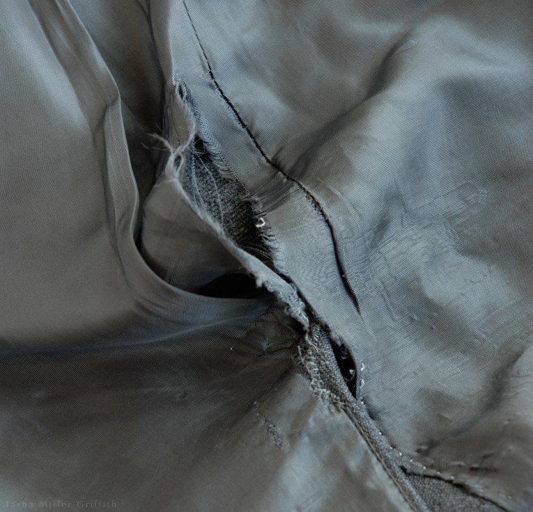 How to Fix a Coat with a Ripped Back Vent | Tasha Miller Griffith